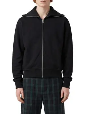 JIL SANDER Wool Zip Cardigan - Black