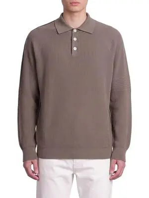 Brunello Cucinelli Cotton Knit Polo Shirt - Hazel