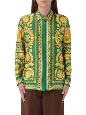 Versace Printed Silk Shirt - Emerald