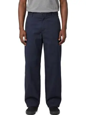 Carhartt Work In Progress Cotton Blend Wide Leg Trousers - Blue