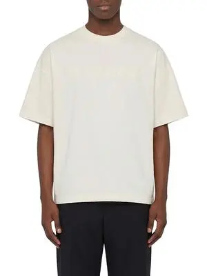 JIL SANDER Logo Cotton T-shirt - Beige