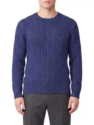 Polo Ralph Lauren Polo Ralph Lauren Wool And Cashmere Crewneck Sweater With Embroidered Pony Rust