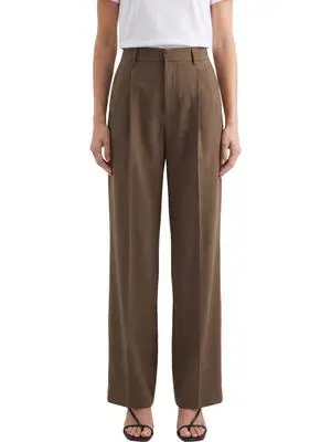 PT TORINO Wide-leg Wool Trousers - Hazel