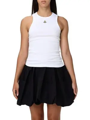 VIVIENNE WESTWOOD Cotton Ribbed Tank Top - White