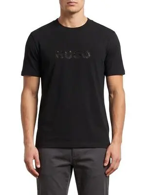 Hugo Cotton T-shirt With Logo Black