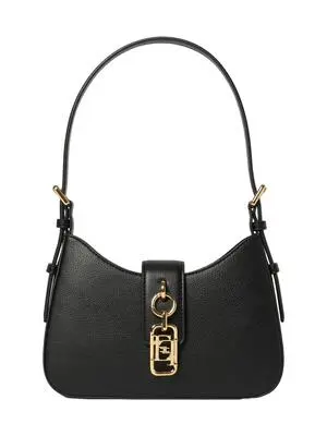 Elisabetta Franchi Small Hobo Bag With Charm - Black