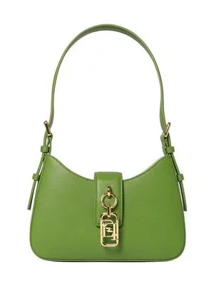 Elisabetta Franchi Small Hobo Bag With Charm - Green
