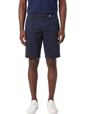 MYTHS Chino Shorts In Linen Blend - Blue 1