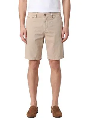 MYTHS Chino Shorts In Linen Blend - Brown