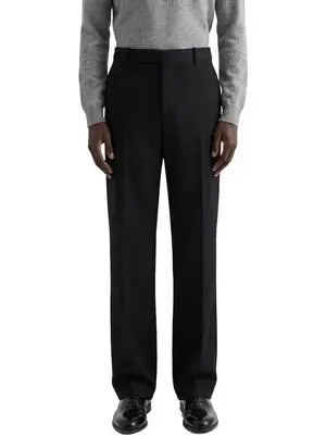 JIL SANDER Wool Tailored Trousers - Black