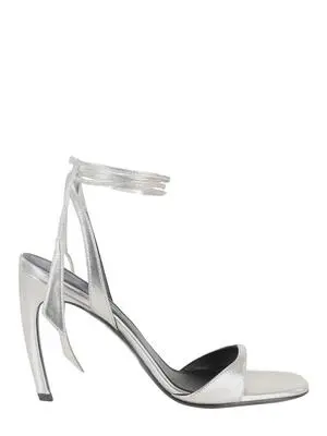 Attico Heeled Sandals - Silver