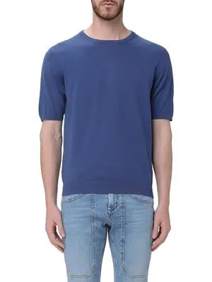 JECKERSON Cotton Knit Short Sleeve Sweater - Blue 1