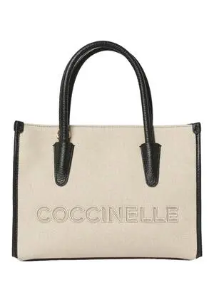 COCCINELLE Myrtha Canvas And Grained Leather Bag - Black