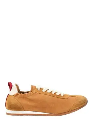 UMA WANG Calfskin And Suede Leather Low Top Sneakers - Camel