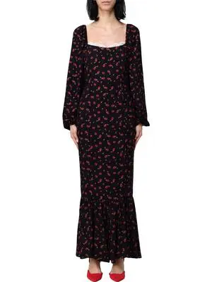 MAR DE MARGARITAS Floral Print Maxi Dress - Black