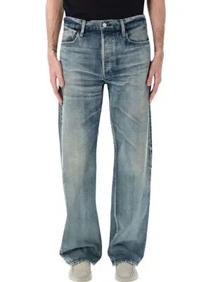 Fear Of God Wide Leg Jeans In Blue Cotton - Denim
