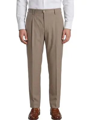 BRIGLIA 1949 Briglia 1949 Slim Fit Tailored Cotton Trousers Brown