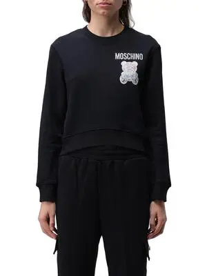 Moschino Sweatshirt With Embellished Bear Detail - Black
