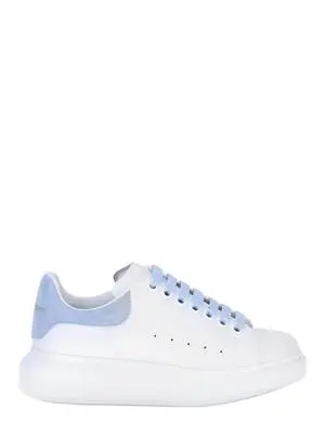 Alexander McQueen Mcqueen Oversize Leather Sneakers With Contrasting Suede Insert And Chunky Sole White 2