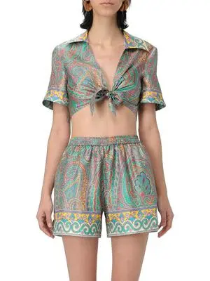 Etro Paisley Print Tie-front Shirt - Multicolor