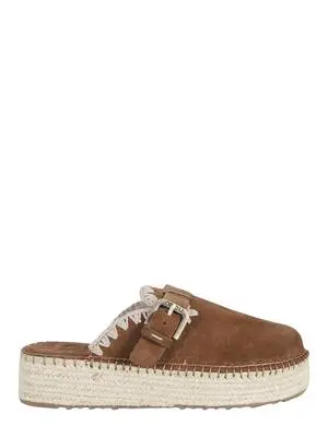 Mou Jute Suede Clogs - Hazel