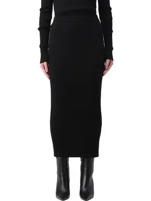 Alexander McQueen Ribbed Knit Maxi Skirt - Black