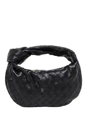Bottega Veneta Jodie Mini Handbag In Intrecciato Leather - Black
