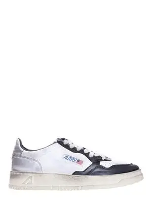 AUTRY AUTRY Lace-Up Leather Sneakers Bianco 3