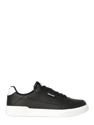 Just Cavalli Leather Sneakers - Black