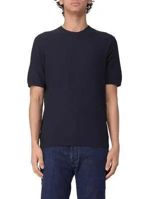 Emporio Armani Viscose Blend Crewneck Sweater - Blue