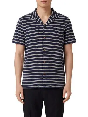 Polo Ralph Lauren Striped Cotton Blend Shirt - Blue