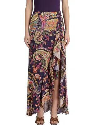 Etro Paisley Viscose Wrap Skirt - Multicolor
