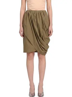 Chloé Draped Cotton Mini Skirt - Olive