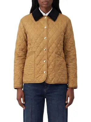 Burberry Quilted Jacket With Velvet Collar - Camel