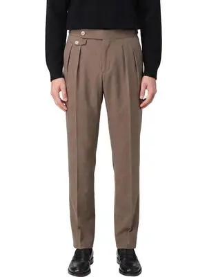 Brunello Cucinelli Cotton Pleated Trousers - Brown