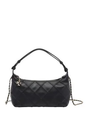 Tory Burch Quilted Crossbody Bag With Gold Tone Chain - Black
