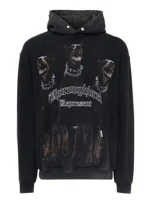 REPRESENT Graphic Print Hoodie - Black