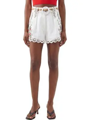 Farm Rio Linen Fruit Print Shorts - Multicolor