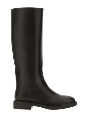 GIANVITO ROSSI Ascott Knee-high Boots In Calfskin Leather - Coffee