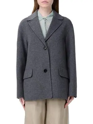 Max Mara Virgin Wool Singlebreasted Short Coat - Grey