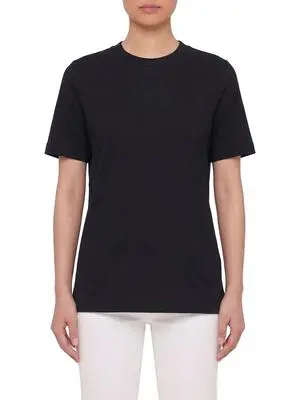 Burberry Logo Cotton T-shirts - Black