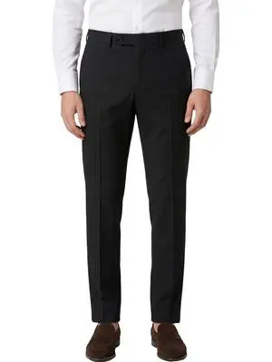 PT TORINO Tailored Slim Fit Trousers In Cotton And Silk Blend - Blue