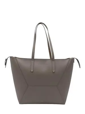 Brunello Cucinelli Leather Tote Bag - Grey