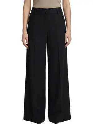 Theory Wide Leg Trousers - Black