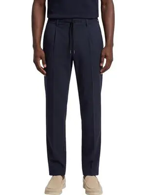 BOSS Stretch Synthetic Fiber Crêpe Trousers - Blue