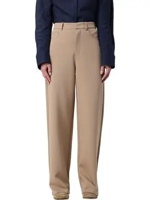Max Mara Cotton Blend Palazzo Trousers - Brown