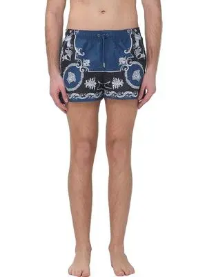 Versace Printed Swim Shorts - Blue