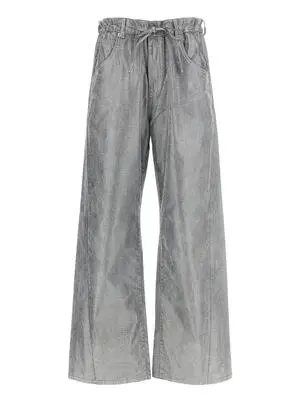 DARKPARK Wide Leg Jeans With Drawstring Waist - Grey