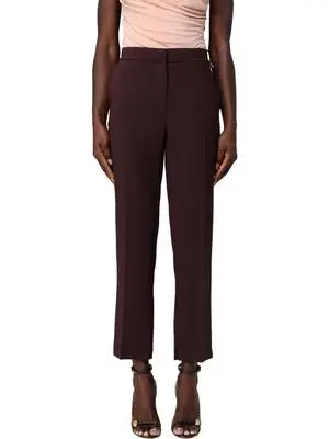 Elisabetta Franchi Crêpe Cropped Trousers - Brown