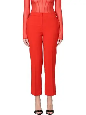 Elisabetta Franchi Crêpe Cropped Trousers - Red